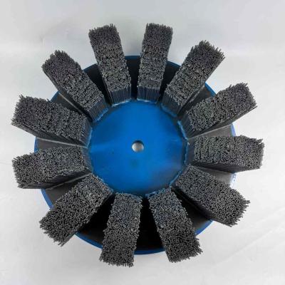 China Segmented Fan Abrasive Nylon Turbine Disc Brush for Alloy Wheel CNC Deburring & Polishing for sale