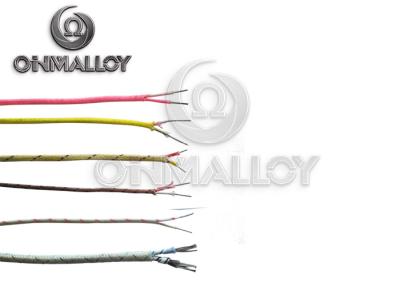 China Fiberglass Insulation Material Type K Extension Cable  24 Awg Brown / Yellow / Red for sale