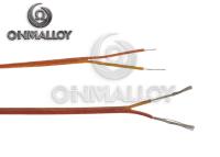 China 0.25mm Red / Yellow Thermocouple Cable Type K KX Extension Wire Anti Oxidizing for sale