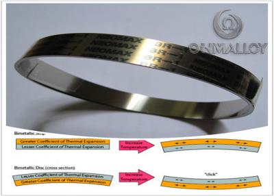 China Water Heater Elements Bimetallic Material 1.0mm Thickness With Spool / Coil Package for sale