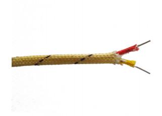 China EX-HB-HB-0.3 Type E Thermocouple Cable 400C Fiberglass 100M/Roll for sale
