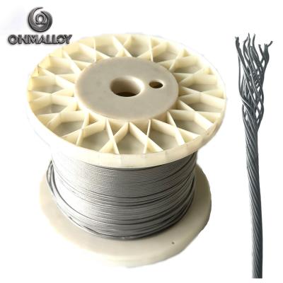 China PWHT Cr20Ni80 Stranded Nickel Wire Rope 2.76mm For Ceramic Pad Heater for sale