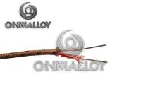 China Yellow / Red 0.71mm K Type Thermocouple Cable With High Temp Insulation ANSI 96.1 for sale