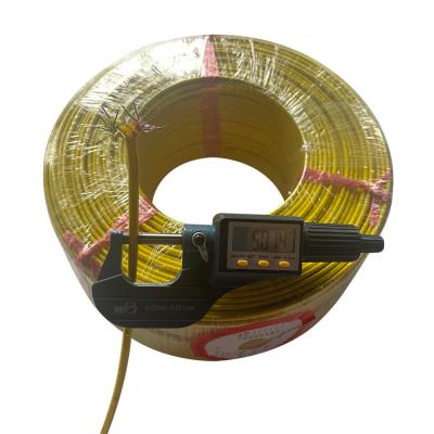 China Diameter 0.65mmx7/2 Type K Fiberglass Insulated Extension Cable Red Yellow for sale