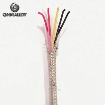 China Nickel Pleated Copper Extension Cable RTD PT100 PFA Insulated SUS Sheath 6 Cores 2 Pairs for sale