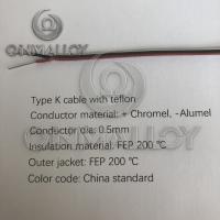 China Type K Thermocouple Cable PTFE Insulated And FEP 200 Degree Jacket for sale