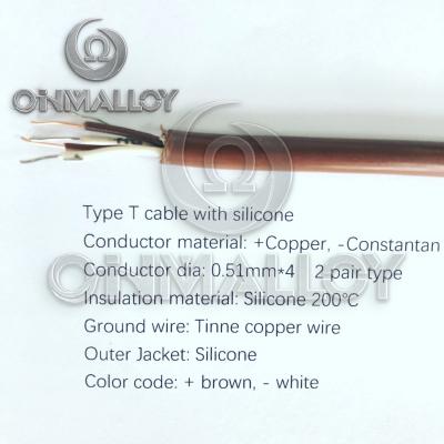 China ANSI Standard Type T 4x0.51mm² Cross Section Tinne Copper Wire for sale