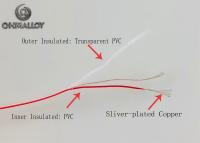 China Ultra thin k thermocouple wire 40 AWG PVC Coated 2 * 7 * 0.08mm IEC Listed for sale