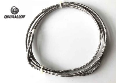 China Thermocouple Type J Extension Compansation Cable Fiberglass SS304 Sheath 24AWG for sale