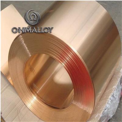 China Mechanical Resistance Pure Copper Foil C11000 C1221 0.1mm - 1.2mm Thickness For Electric Springs for sale