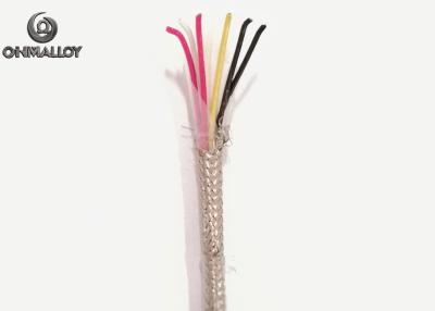 China RTD PT100 Nickel Pleated Copper Extension Cable PFA Insulated SUS Sheath 6 Cores 2 Pairs for sale