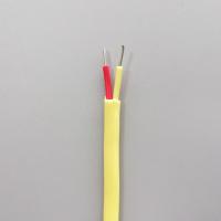 China 1.29mm*2 K Type Thermocouple Compensation Cable With Yellow Fiberglass Insulation for sale