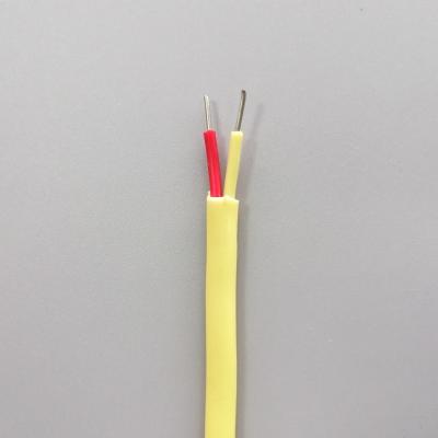 China 1.29mm*2 K Type Thermocouple Compensation Cable With Yellow Fiberglass Insulation for sale