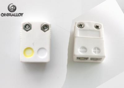 China Female Ceramic White 500℃ Thermocouple Miniature Connector K Type for sale