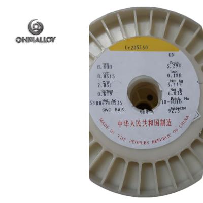 China 0.8mm NiCr3020wire ISA-CHROM30 Wire Ni30Cr20 Resistance Wire For Sealer for sale