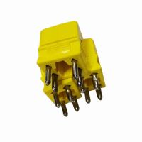 China 4 Hollow PIN K Type Dual Thermocouple Connector Glass Filled Nylon Plug Socket for sale