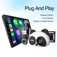 China Yuecai New Portable Wireless In-car CarPlay Adapter Car Camera and Rear Seat Baby Monitor for sale