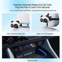 China Yuecai New Portable Wireless In-car CarPlay Adapter Car Camera and Rear Seat Baby Monitor for sale