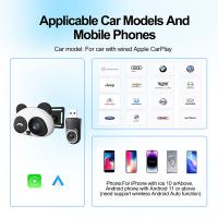 China Yuecai New Portable Wireless In-car CarPlay Adapter Car Camera and Rear Seat Baby Monitor for sale