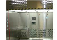 China Touchscreen LCD Laminar Flow Booth With Custom Weight 220V/50Hz Power Supply Silver Design for sale