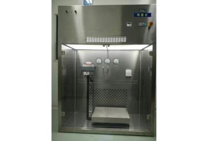 China Custom PLC Controlled Weighting Booth With LCD Display Silver Stainless Steel Design for sale