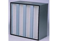 China V Bank Air Filter Glass Fiber Media H13 H14 Grade With EVA Gasket for sale