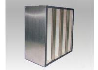 China V Bank Air Filter FiberGlass Medium Dust Capacity H13 H14 Grade for sale