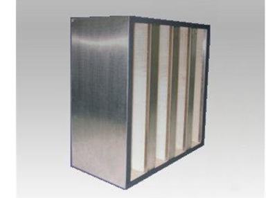 China V Bank Air Filter FiberGlass Medium Dust Capacity H13 H14 Grade for sale