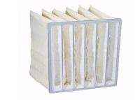 China 50Pa Dust Control Bag Filter Synthetic Glass Fiber Aluminum Alloy Frame for sale