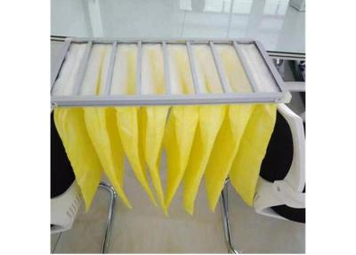 China 80% Humidity Pocket Air Filter With Aluminum Alloy Frame And Synthetic Fiber for sale