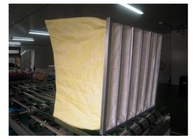 China Synthetic Fiber 80% Humidity Pocket Air Filter Galvanized Steel Frame 50Pa Initial Pressure for sale