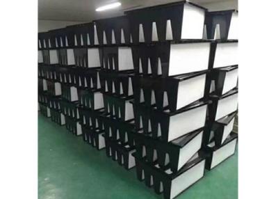 China Dust Capacity Glass Fibre V Bank Air Filter F7-F9 Grade For 80.C Temperature Applications for sale
