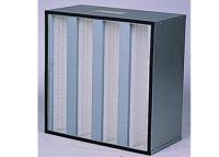 China Dust Capacity V Bank Filter With Fiberglass Medium EVA Gasket H10-H14 Filtration Classes for sale