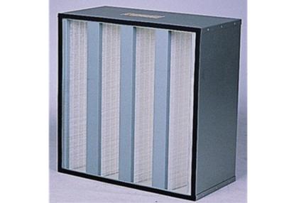 China Dust Capacity V Bank Filter With Fiberglass Medium EVA Gasket H10-H14 Filtration Classes for sale