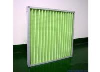 China Industrial Filtration Pleated  G4-F9 Filter With Galvanized Frame  And Customized Size for sale