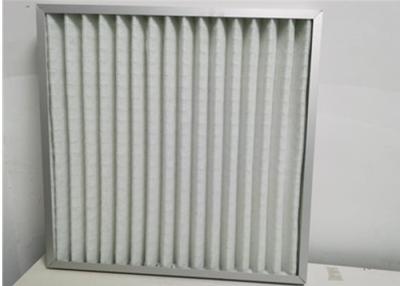 China Efficiency Pleated Panel Air Purifier Filter 46mm/96mm G4 Rating 5um Porosity for sale
