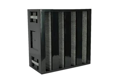China Particle And Smell Remove Active Carbon V Bank Filter With Dust Holding Capacity for sale