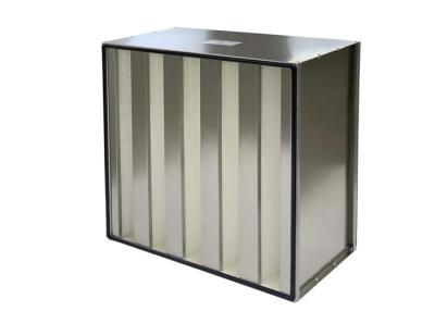 China 16.44 Sq.m Rate Air Flow Final Pressure 400pa Minipleats V Cell Filter For Environmental Protection for sale