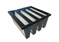 China Plastic Frame V Bank Filter For Industrial Sleant Polyurethane Adhesive Highest Temperature 80°C for sale