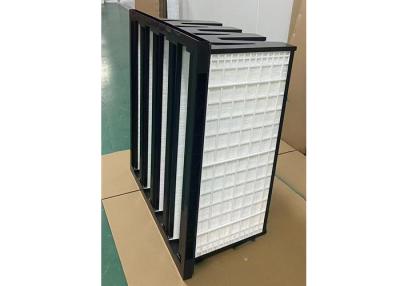 China W Shape V-Bank Type HEPA Filters Plastic Medium Industrial Micro Air Filter for sale