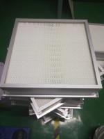 China Cleanroom ceiling Mini-Pleats HEPA Air Filter with AB Glue Seal and Aluminum Frame for sale