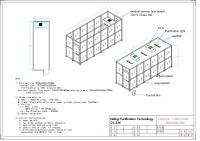China Modular Clean Room with H14 HEPA Filter for ISO 5 Cleanliness Level and Movable Module Design for sale