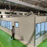 China Modular Cleanroom with Glass Magnesium Rock Wool Sandwich Panel 50mm for Less Than 65 DB Noise Level and More Than 300Lux Purification Light for sale