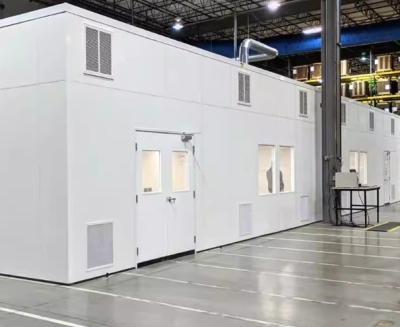 China ISO5 Class 100 Modular Clean Room with HEPA Filter and Glass Magnesium Rock Wool Sandwich Panel for sale