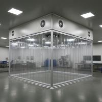 China Suspending Ceiling Clean Booth with Fan Filter Unit and Anti-Static PVC Floor for sale