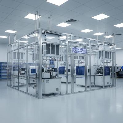 China Modular Cleanroom with 220V 50-60HZ Power Supply and ISO Class 5 To ISO Class 8 Purification in Customizable Sizes for sale