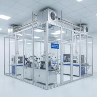 China Relocatable Modular Cleanroom with Epoxy PVC Flooring and ISO Class 5-8 HVAC System for sale