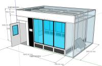 China Double-layer Vacuum Organic Glass Modular Cleanroom Offering Clean Room Application with Class 100 to Class 10000Cleanliness for sale
