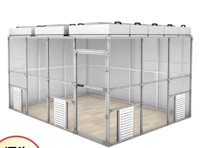 China 50mm Thickness Modular Cleanroom System with Epoxy Flooring and ISO 5 Cleanliness Level for Optical Equipment Manufacturing for sale