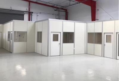 China Freestanding Or Wall Mounted Hardwall Cleanroom With 100 Percent External Discharge Venting Model Offering Superior Air Management for sale